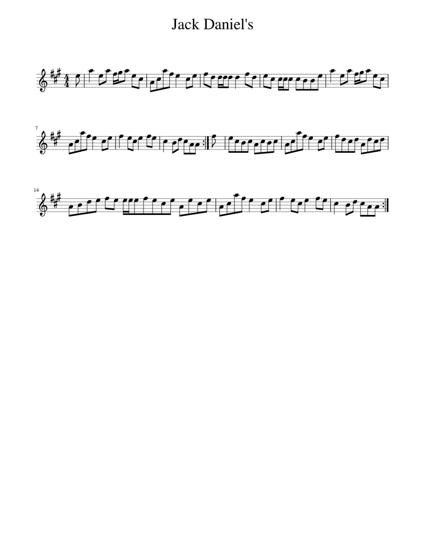 Jack Daniel's Sheet Music for Piano (Solo) easy | MuseScore.com