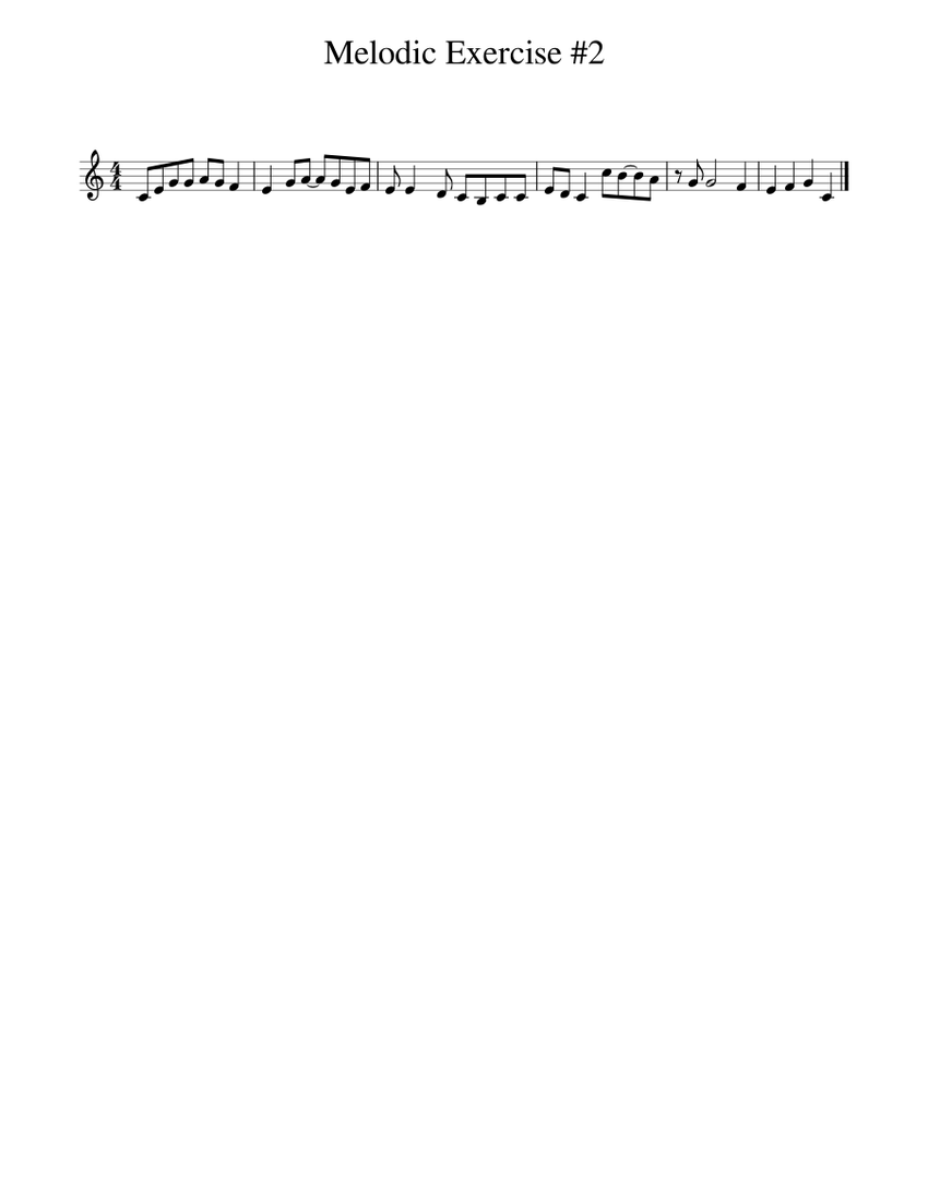 Melodic Exercise #2 Sheet music for Piano (Solo) Easy | Musescore.com