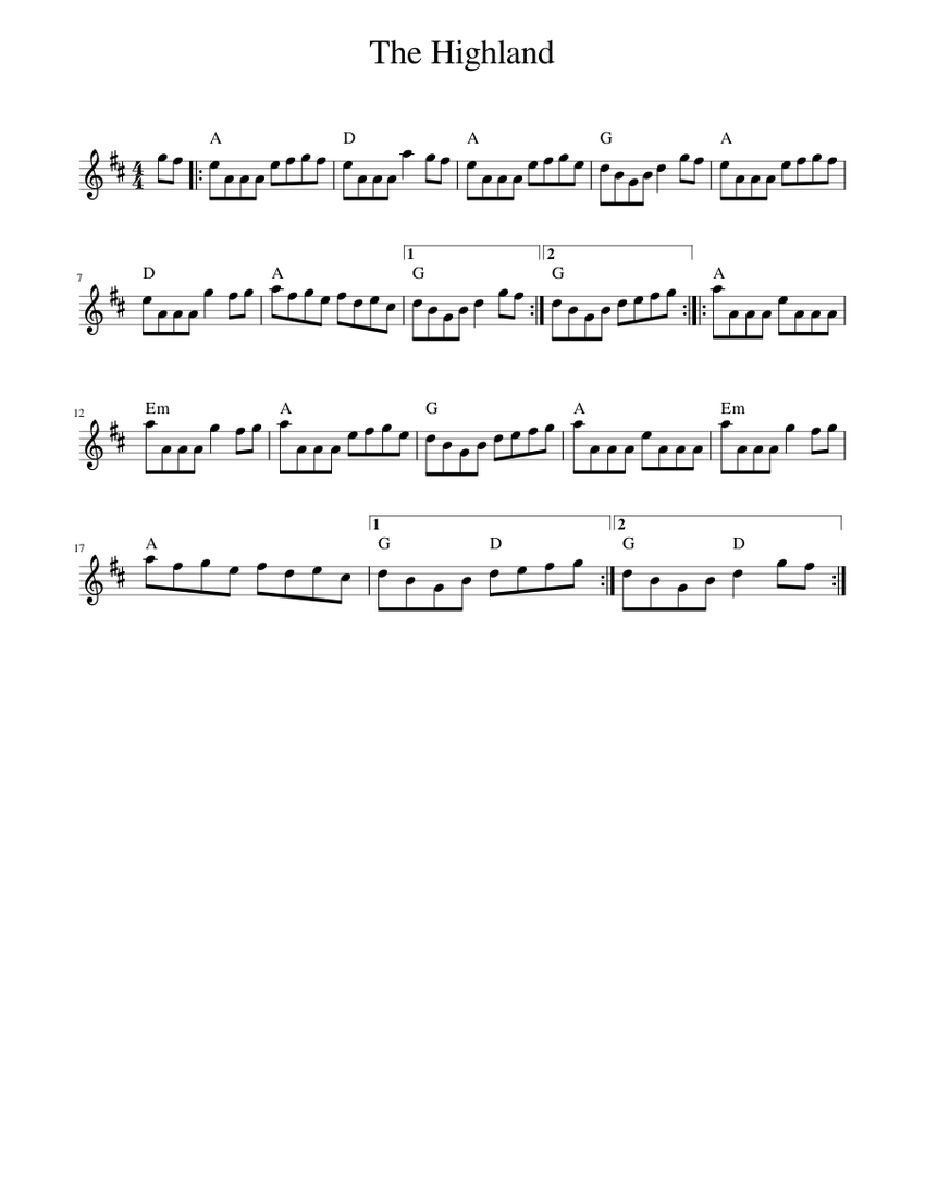 The Highland Sheet music for Piano (Solo) Easy | Musescore.com