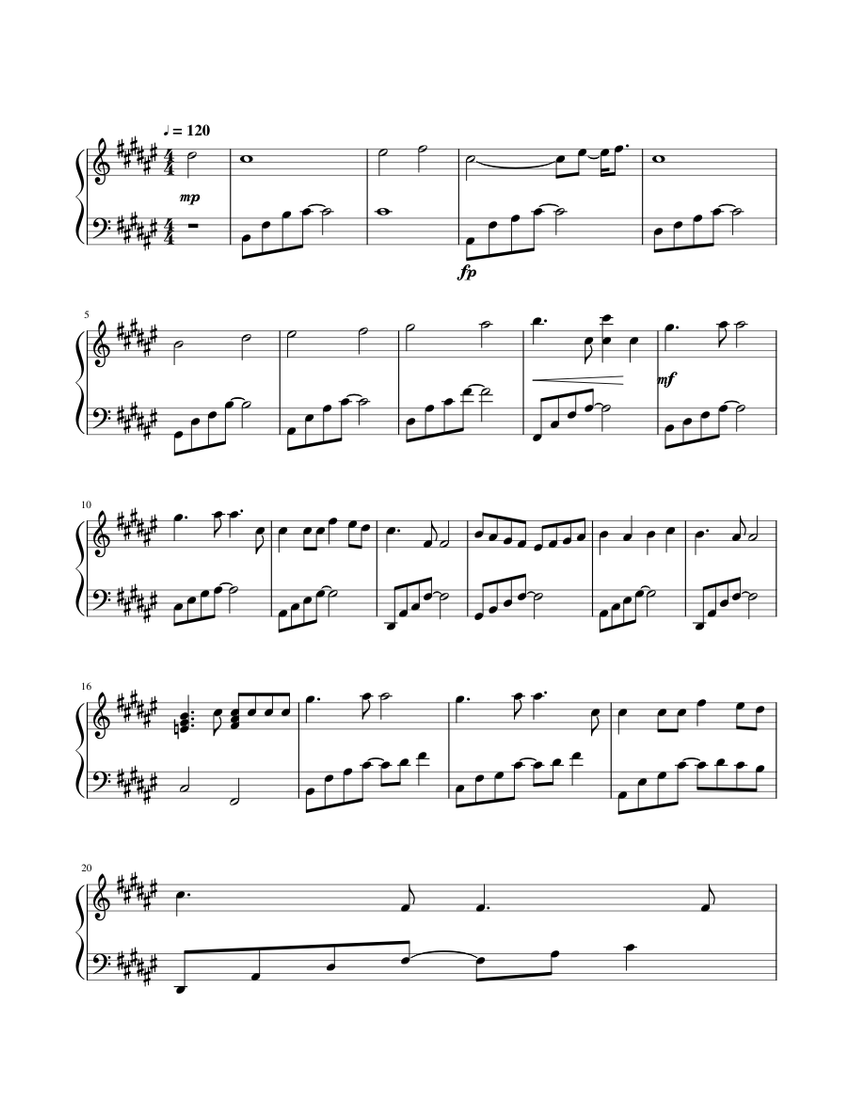 Hello World main theme Yesterday Sheet music for Piano (Solo ...