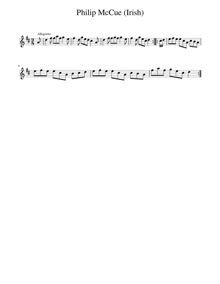 Philip McCue (Irish) Sheet music for Piano (Solo) Easy | Musescore.com