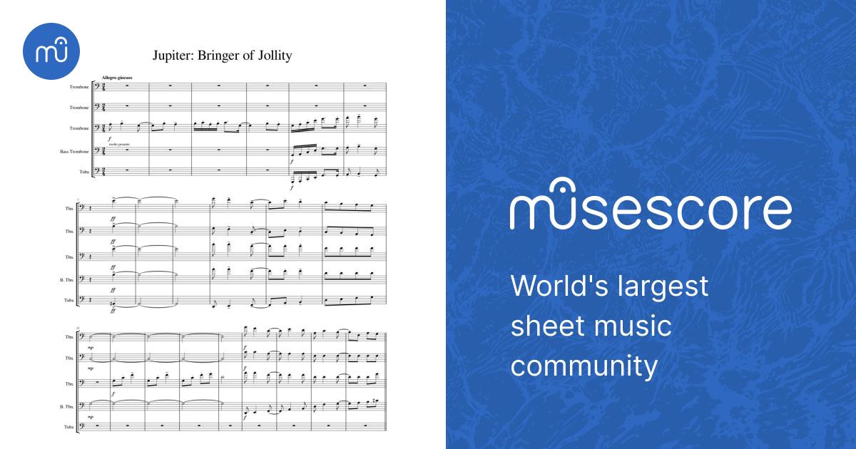 Jupiter: Bringer of Jolity Sheet music for Trombone, Tuba (Bagpipe Band ...