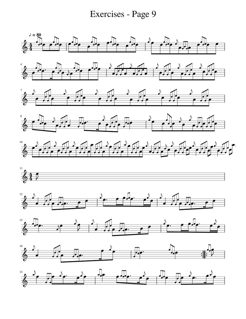 Exercises - Page 9 Sheet music for Piano (Solo) | Musescore.com