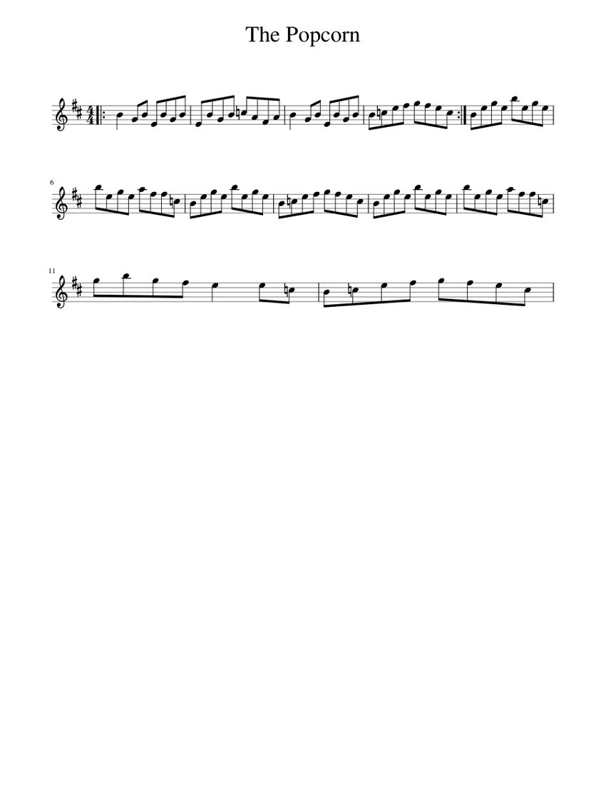 The Popcorn Sheet music for Piano (Solo) | Musescore.com