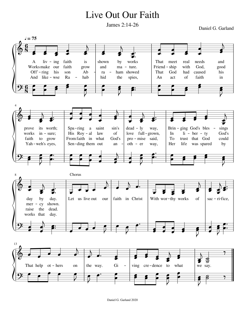 Live Out Our Faith Sheet music for Piano (Solo) Easy | Musescore.com