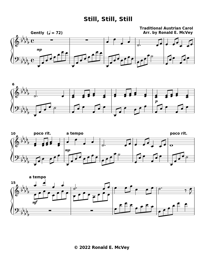 Still, Still, Still Sheet Music for Piano (Solo) | MuseScore.com