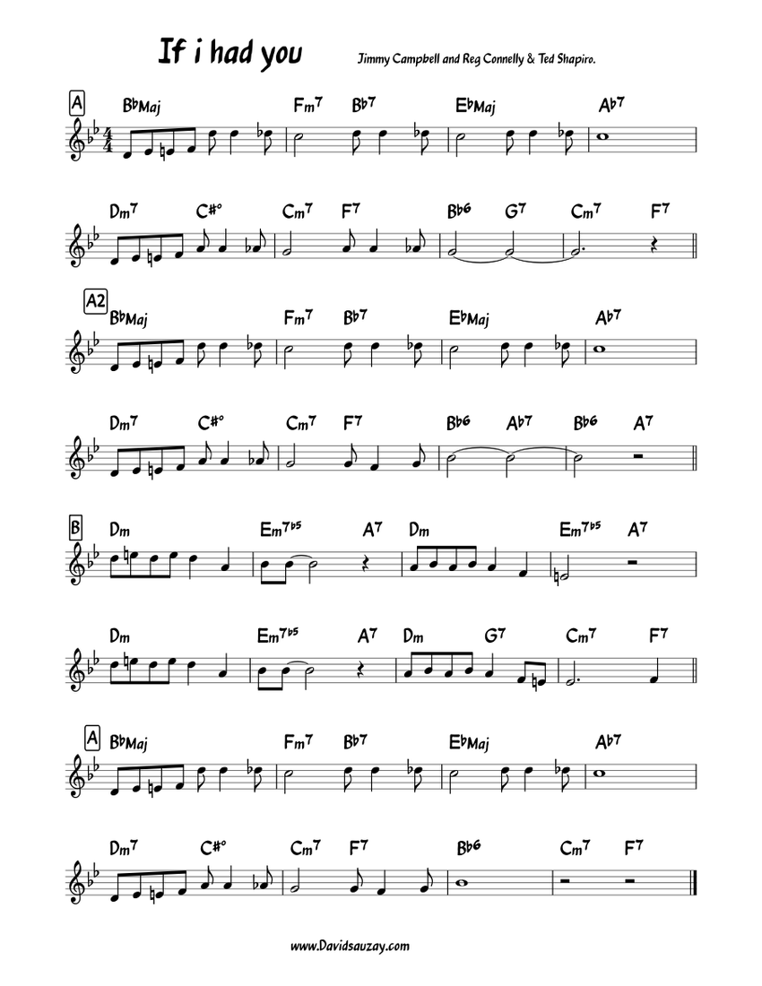 If i had you Sheet music for Piano (Solo) Easy | Musescore.com