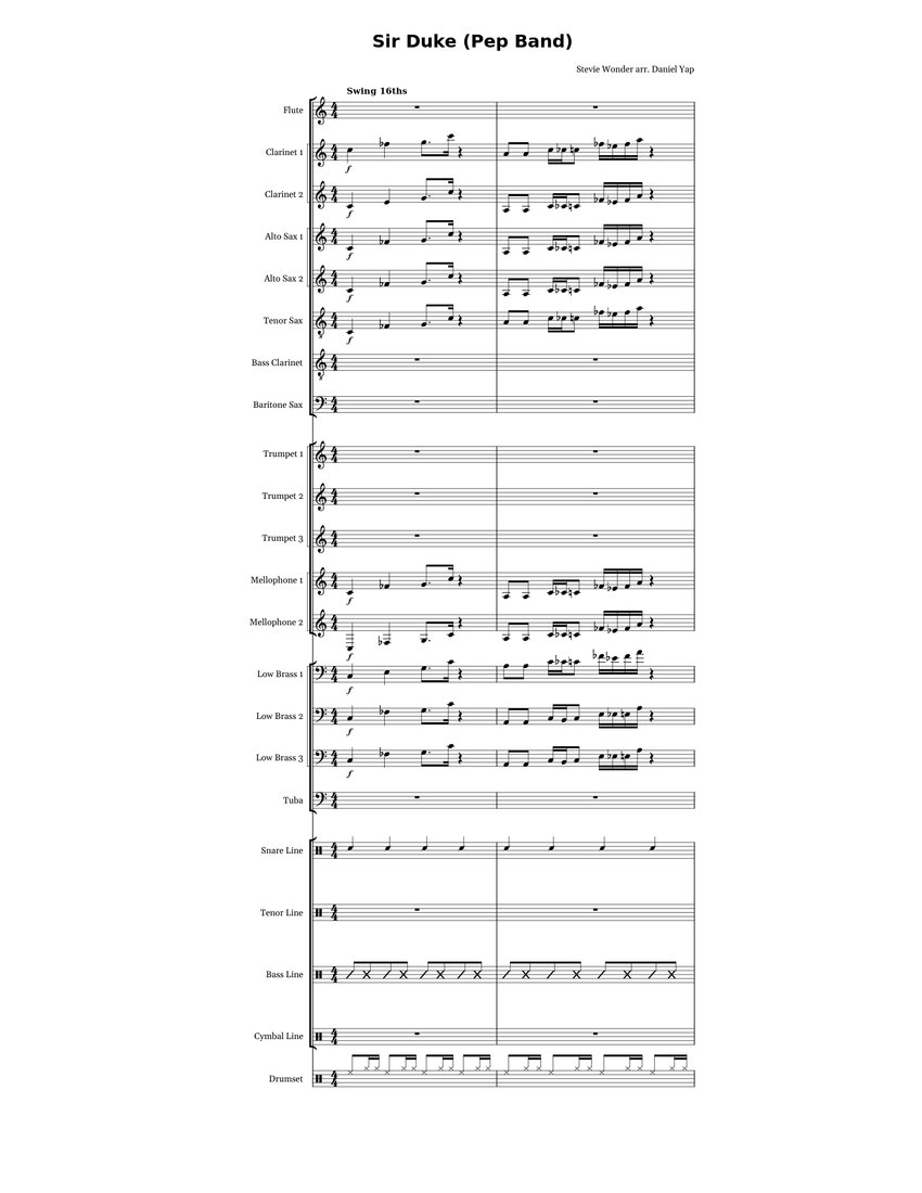 Sir duke – Stevie Wonder Sheet Music for Trombone, Euphonium, Tuba ...