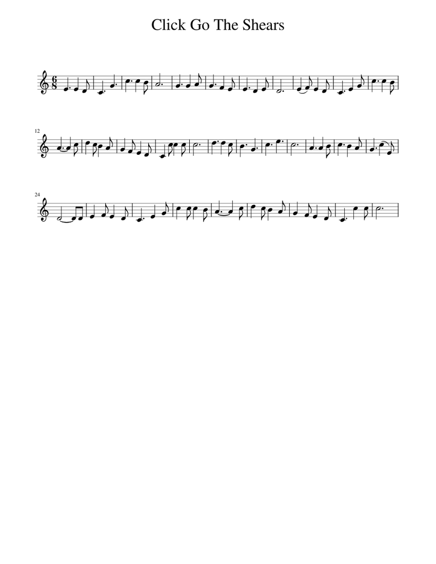 Click Go The Shears Sheet music for Piano (Solo) Easy | Musescore.com