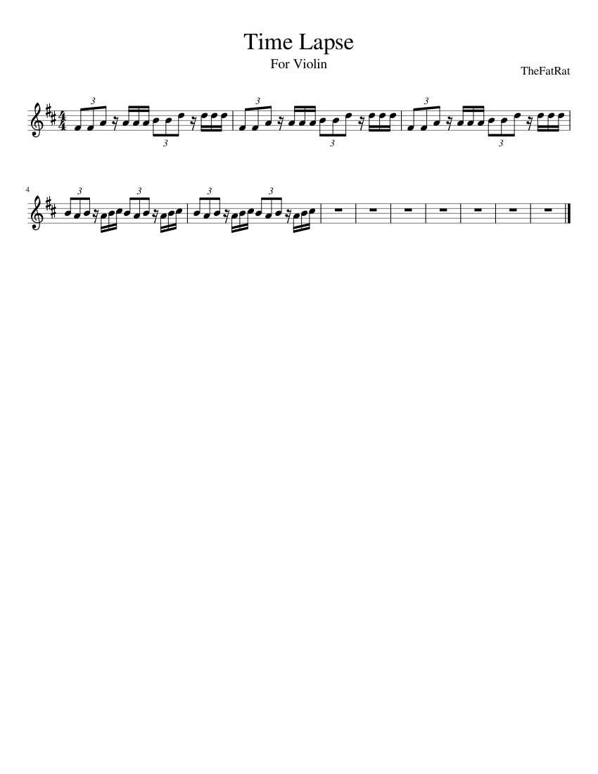 Time Lapse (middle) Sheet Music for Piano (Solo) Easy | MuseScore.com