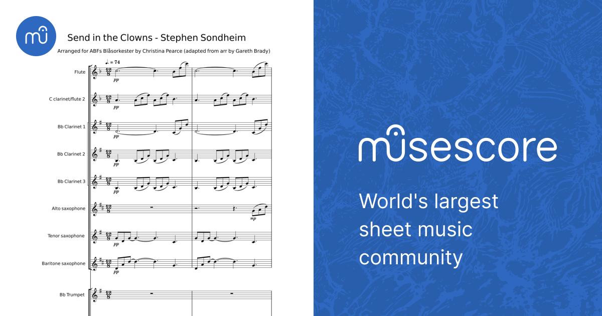 Send in the clowns - Stephen Sondheim Sheet Music for Trombone, Flute ...