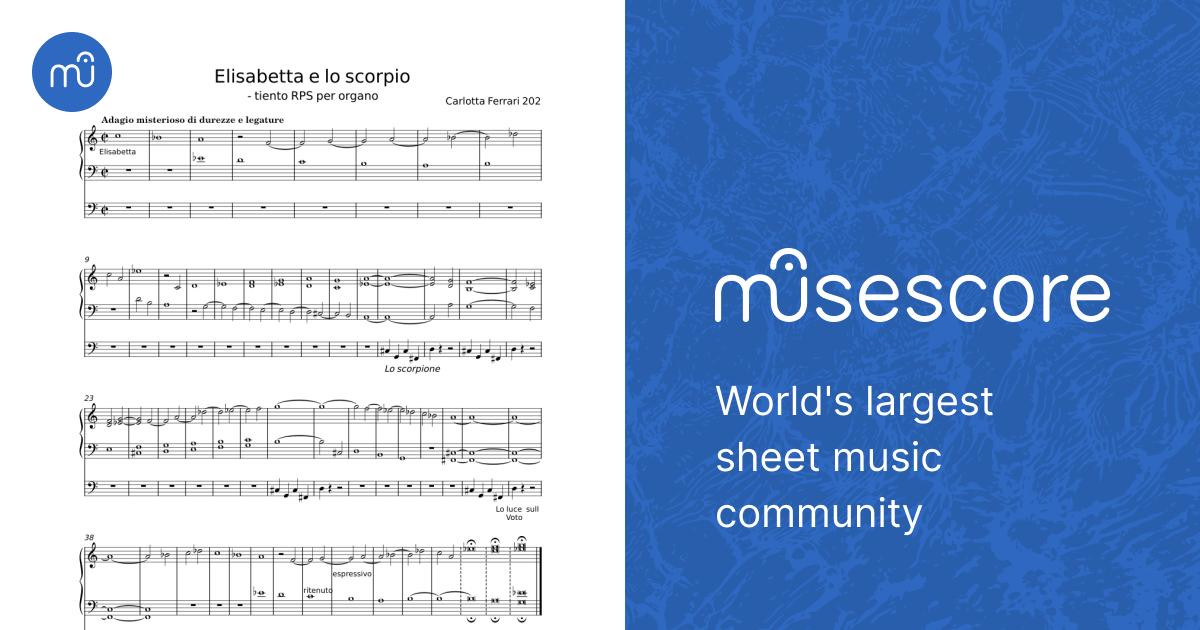 Elisabetta e lo scorpione - Carlotta Ferrari Sheet music for Organ ...