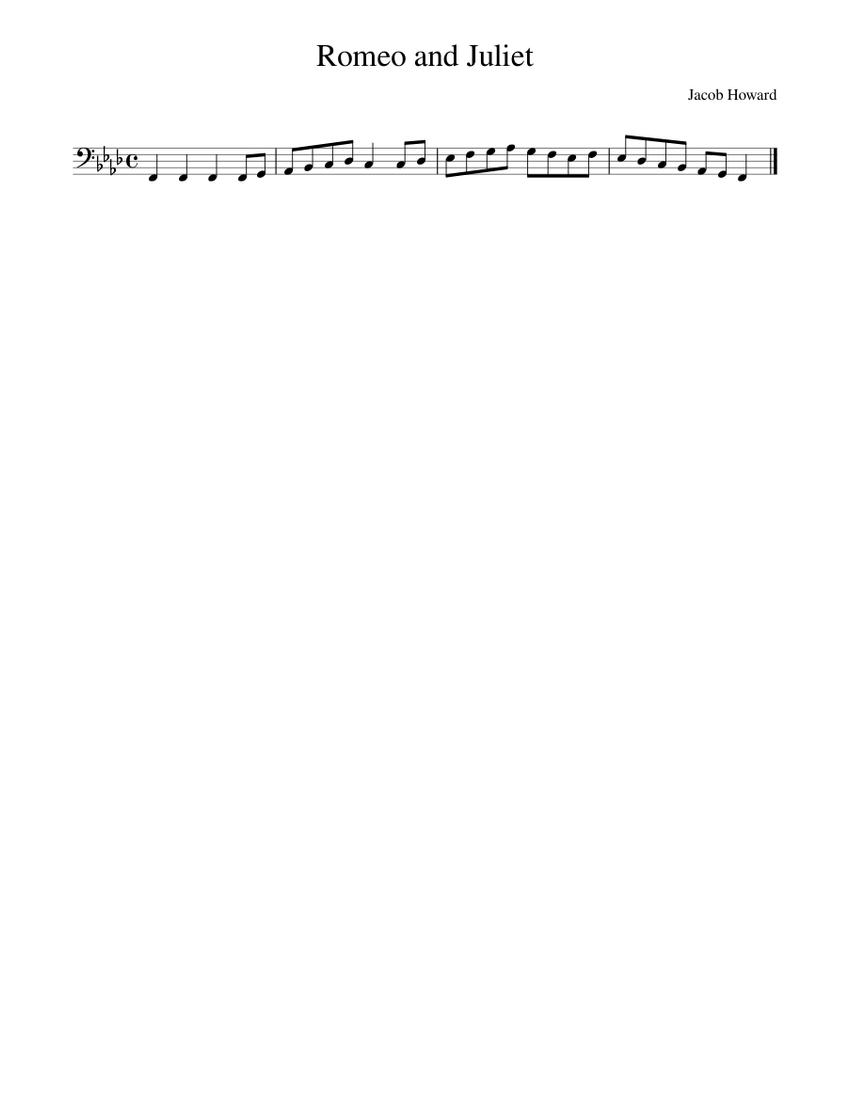 Romeo and Juliet Sheet music for Piano (Solo) Easy | Musescore.com