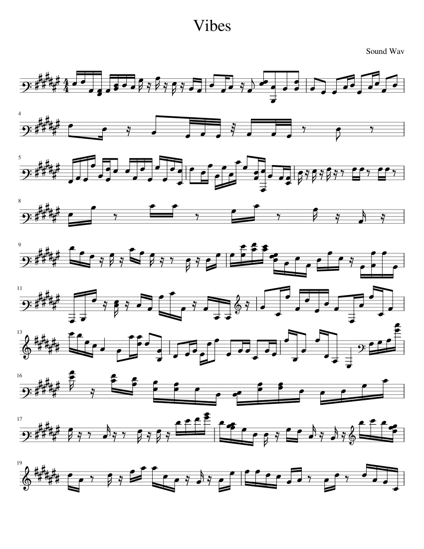 Vibes Sheet Music for Piano (Solo) easy | MuseScore.com