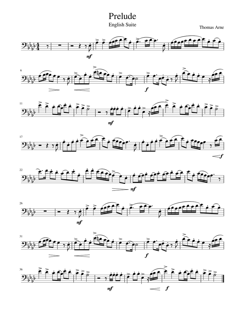 Prelude Sheet music for Trombone (Solo) | Musescore.com