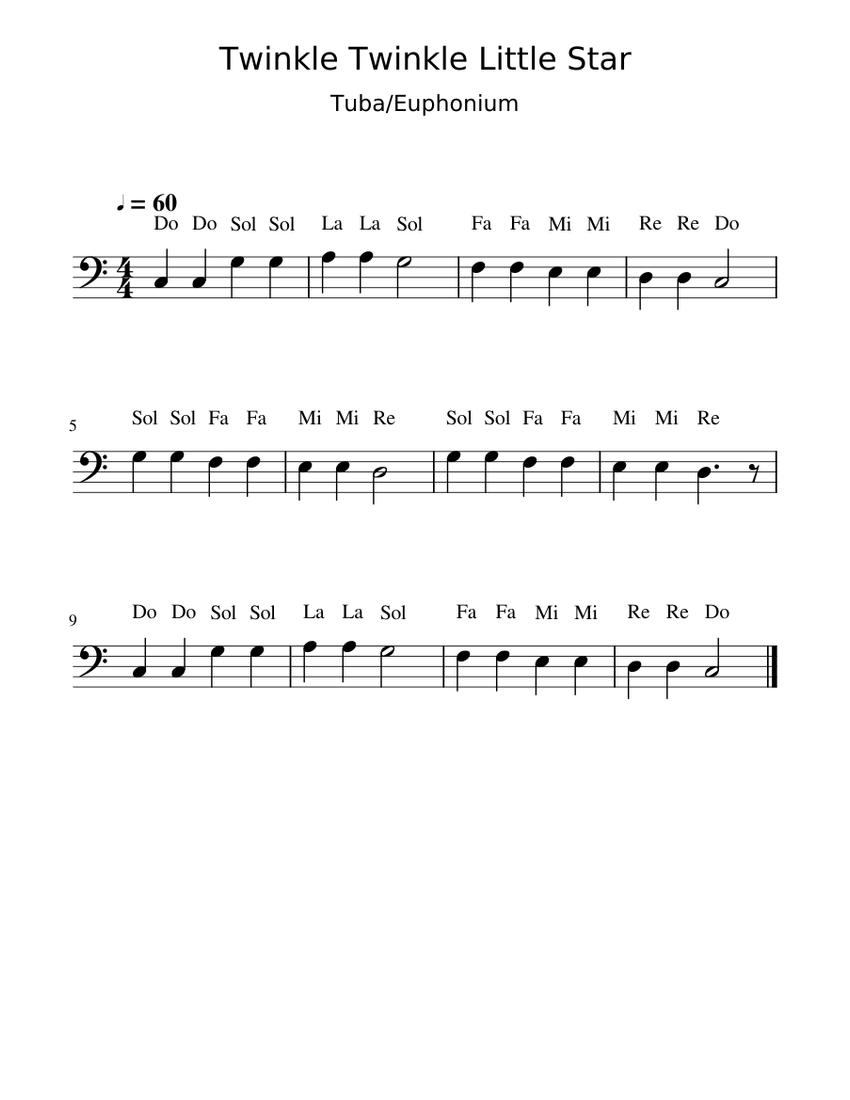 TWINKLE TWINKLE BC NOTES Sheet music for Piano (Solo) | Musescore.com