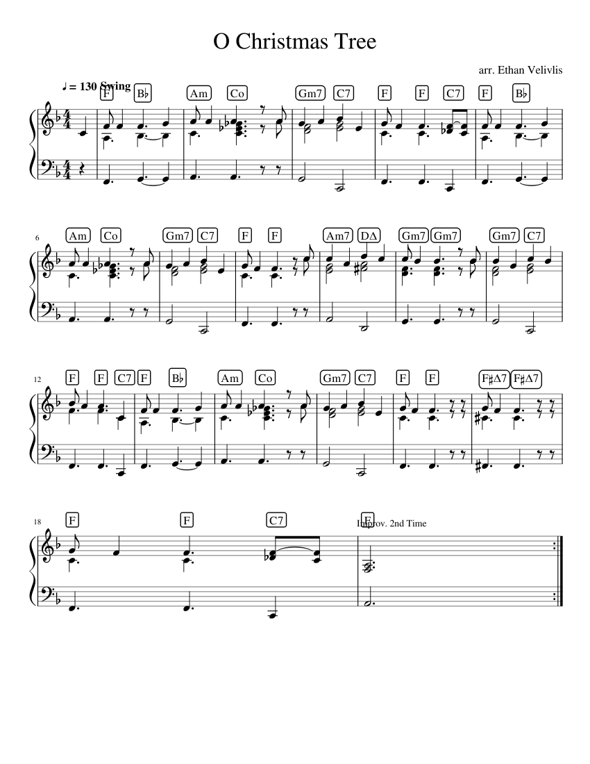 O Christmas Tree Sheet music for Piano (Solo) Easy | Musescore.com