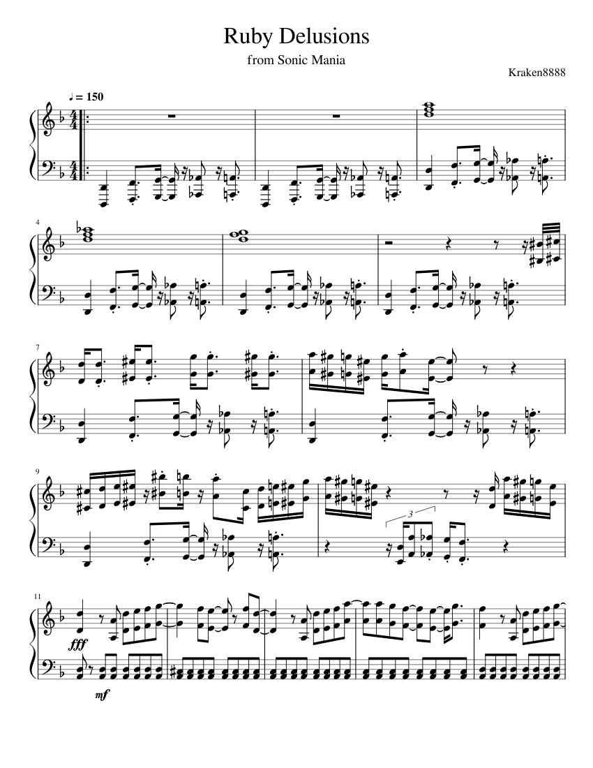 Ruby Delusions Sheet music for Piano (Solo) | Musescore.com