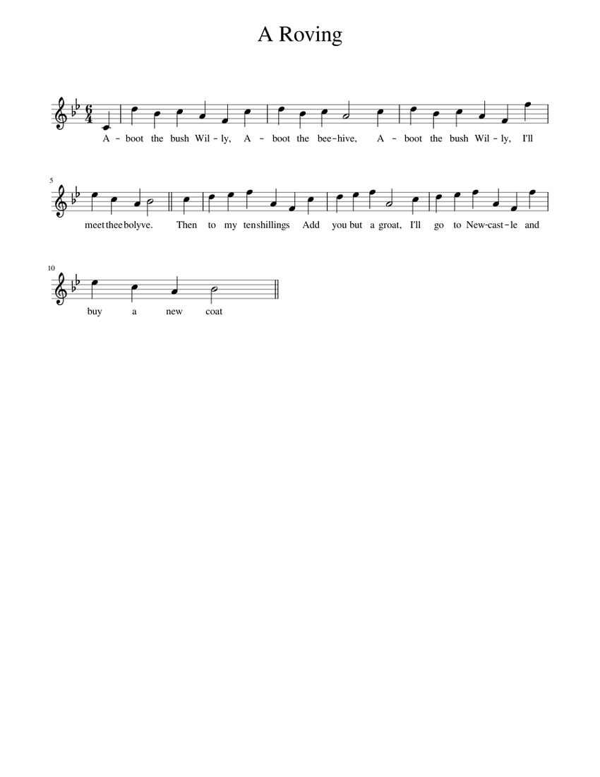 A Roving Sheet music for Piano (Solo) Easy | Musescore.com