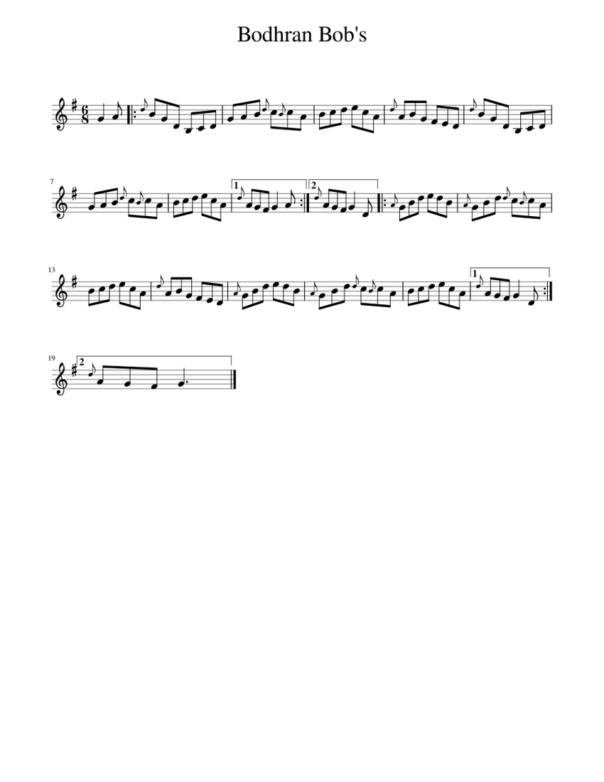 Bodhran Bob's Sheet music for Piano (Solo) | Musescore.com