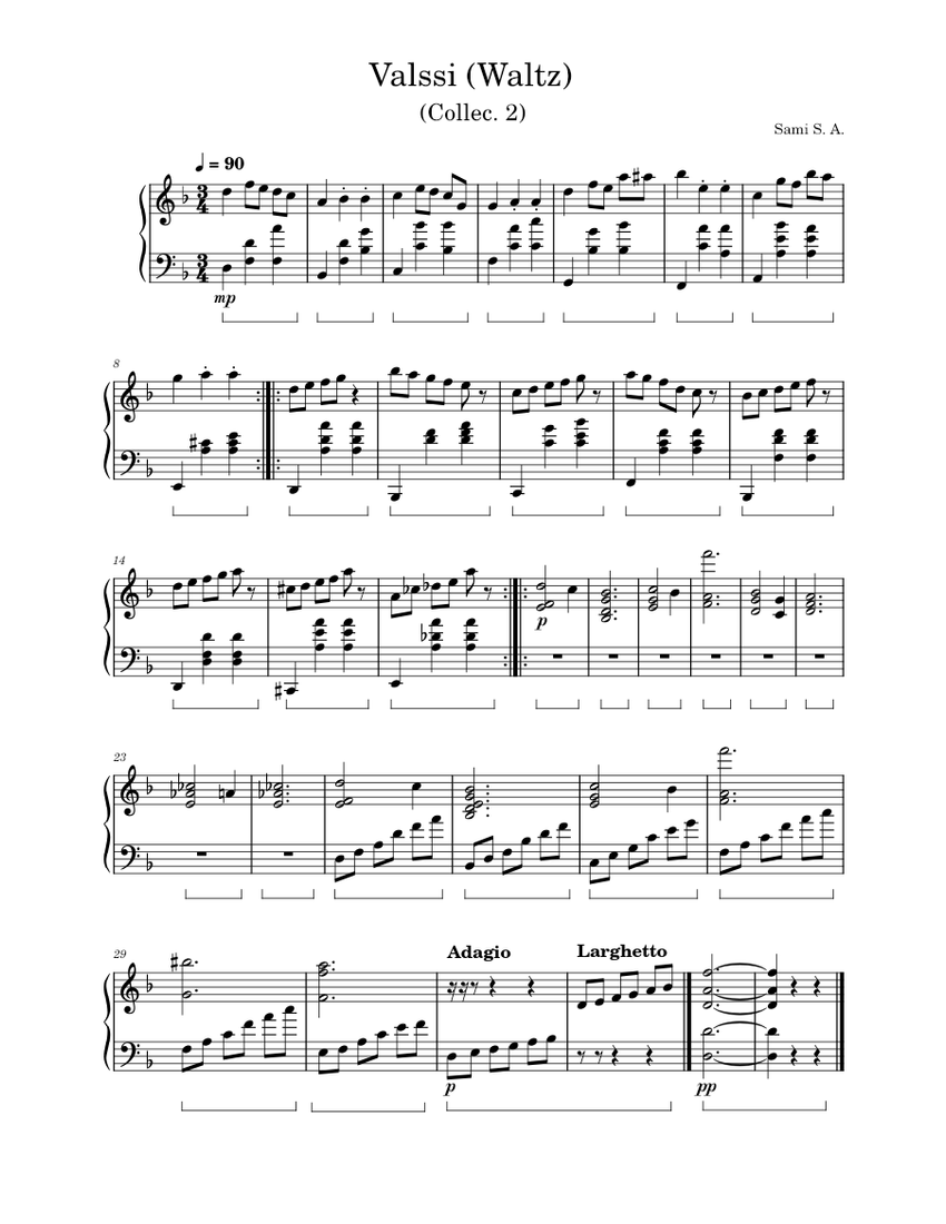 Valssi (Waltz) Sheet music for Piano (Solo) Easy | Musescore.com
