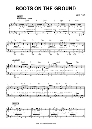 Boots On The Ground Easier Key Sheet Music for Trombone, Tuba, Flute ...