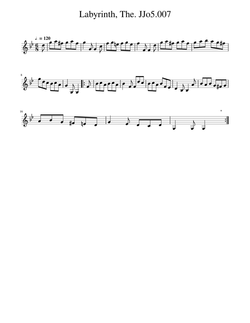 Labyrinth, The. JJo5.007 Sheet music for Piano (Solo) | Musescore.com