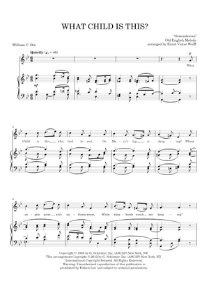 What Child Is This Sheet Music for Piano (Solo) easy | MuseScore.com