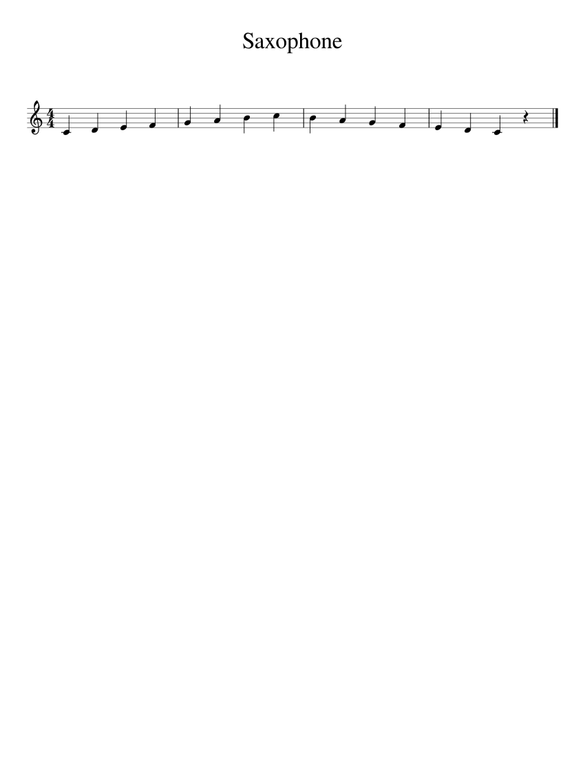Saxophone Sheet Music for Saxophone alto (Solo) | MuseScore.com