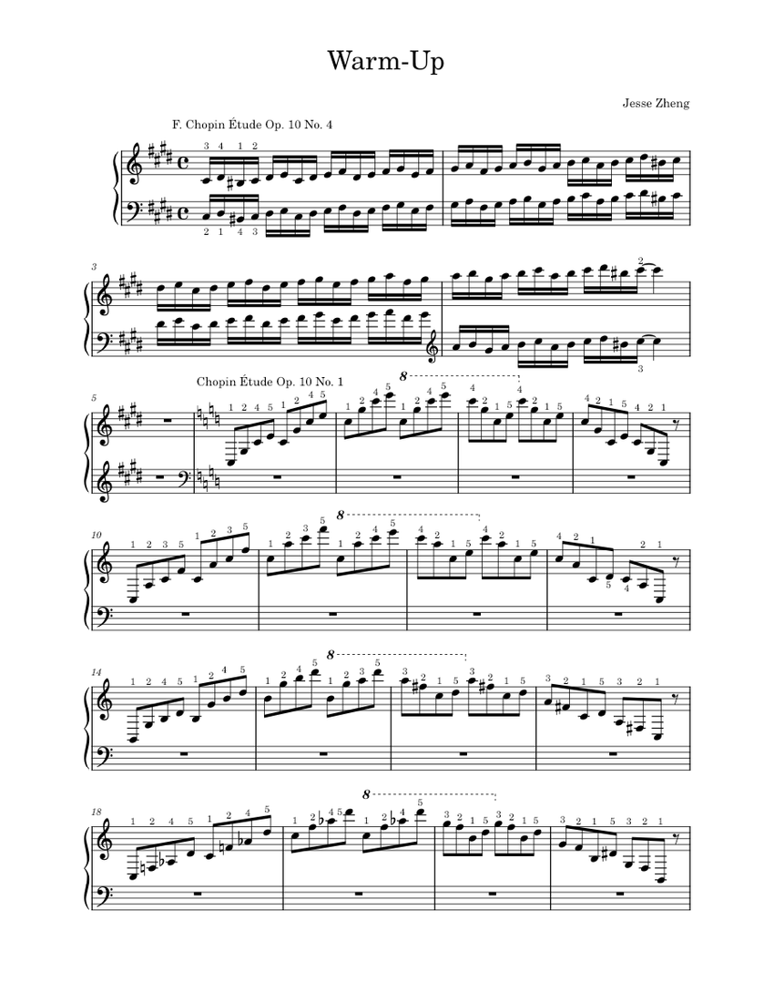 Warm-Up Updated Sheet music for Piano (Solo) | Musescore.com