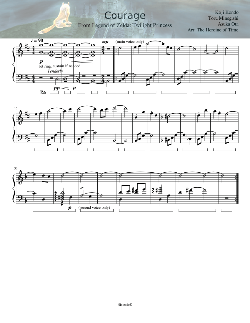 Courage Sheet Music for Piano (Solo) Easy | MuseScore.com