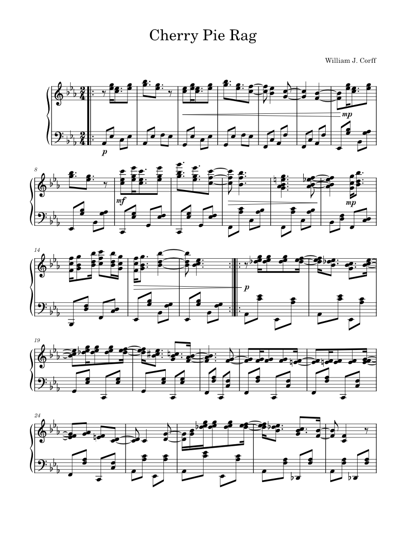 Cherry Pie Rag Sheet music for Piano (Solo) | Musescore.com