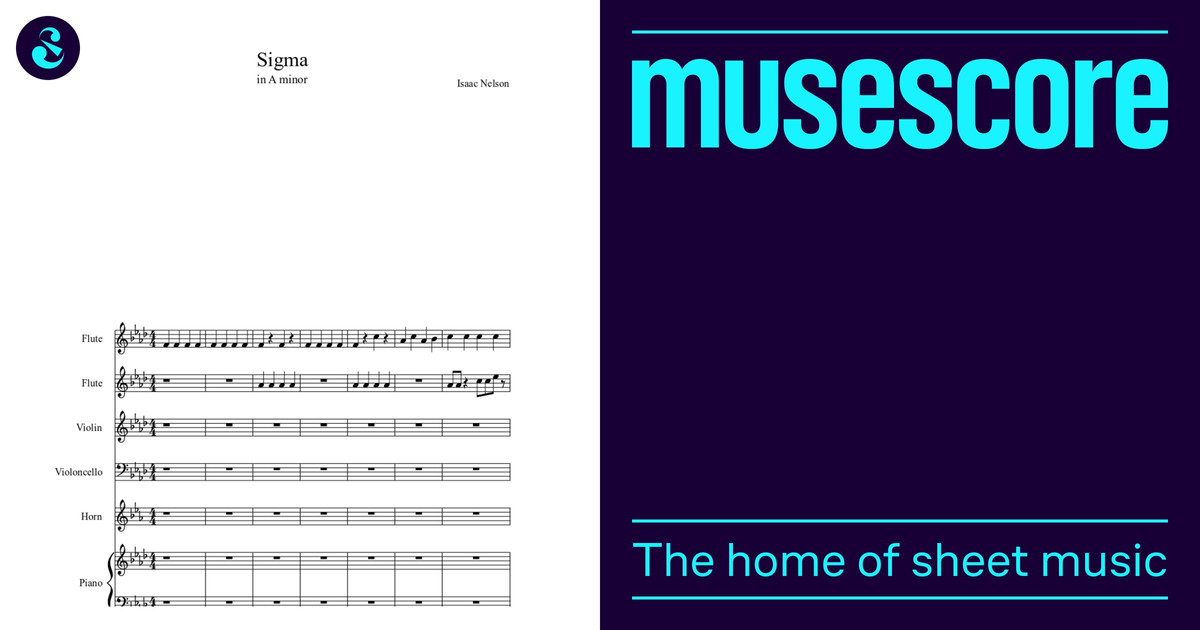 Sigma Sheet Music for Piano, Flute, Violin (Mixed Quartet) | MuseScore.com
