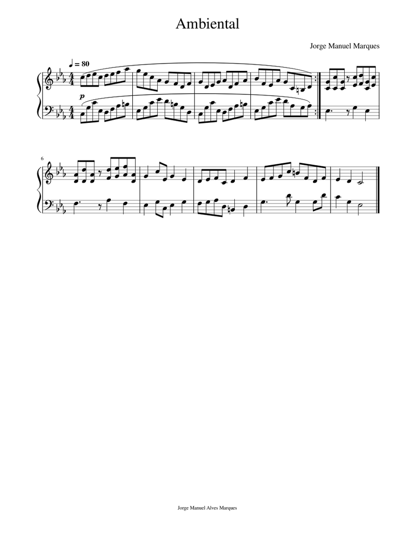 Ambiental Sheet music for Piano (Solo) Easy | Musescore.com