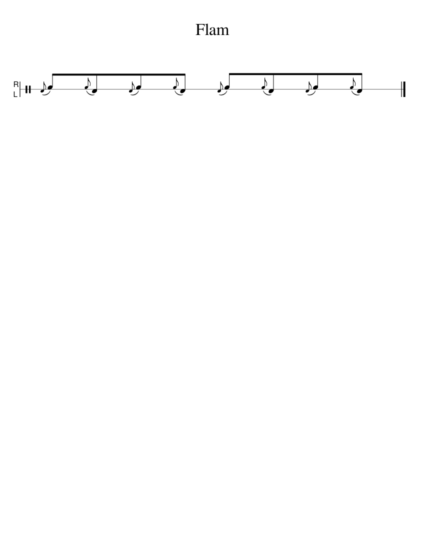Flams Sheet music for Snare drum (Solo) | Musescore.com