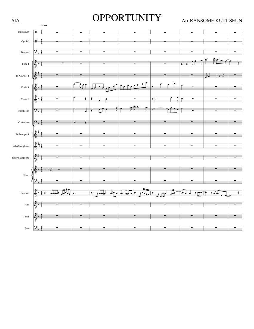 OPPORTUNITY Sheet Music for Piano, Soprano, Alto, Tenor & more ...