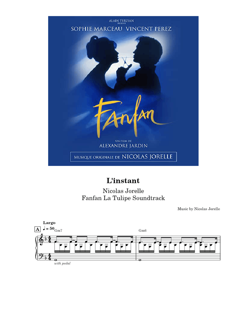 L'instant – Nicolas Jorelle Sheet Music with Chords for Piano (Solo) Easy | MuseScore.com