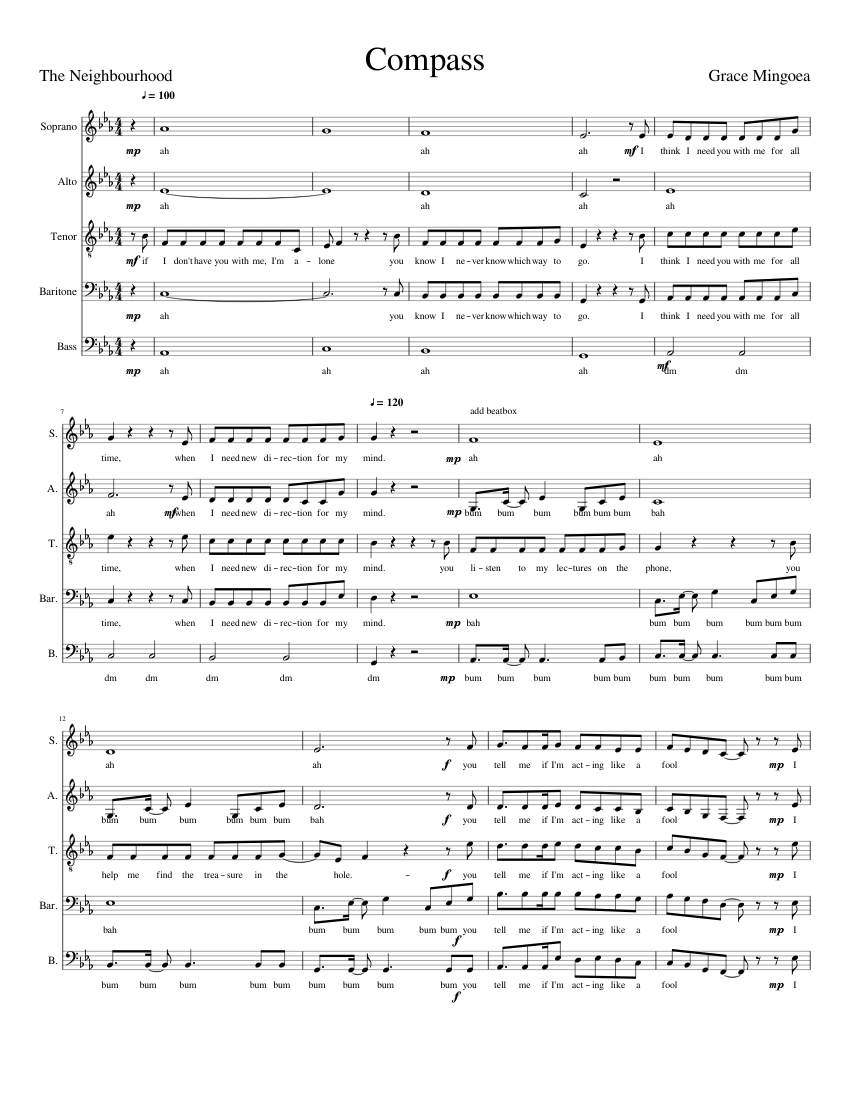 Compass Sheet music for Soprano, Alto, Tenor, Bass voice & more ...