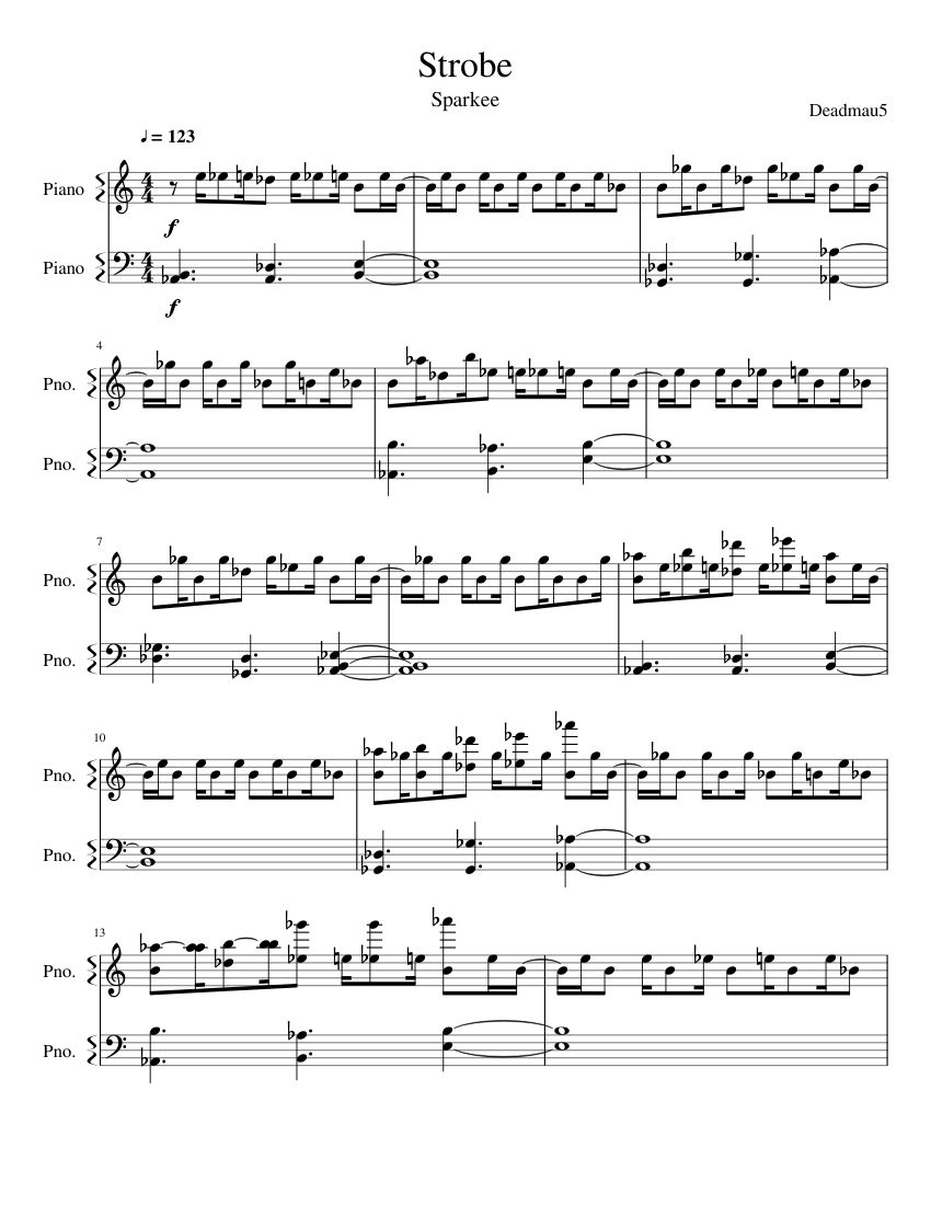 Strobe - piano tutorial