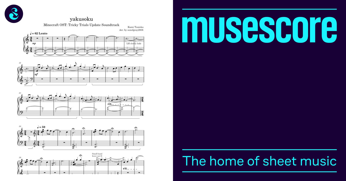 yakusoku - Kumi Tanioka (Minecraft OST: Tricky Trials Update Soundtrack ...