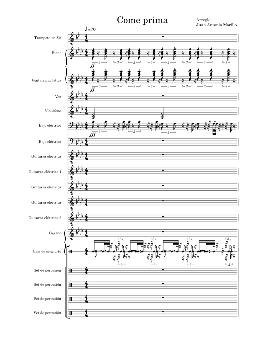 Come prima – Tony Dallara Sheet Music for Piano, Organ, Vocals, Trumpet ...