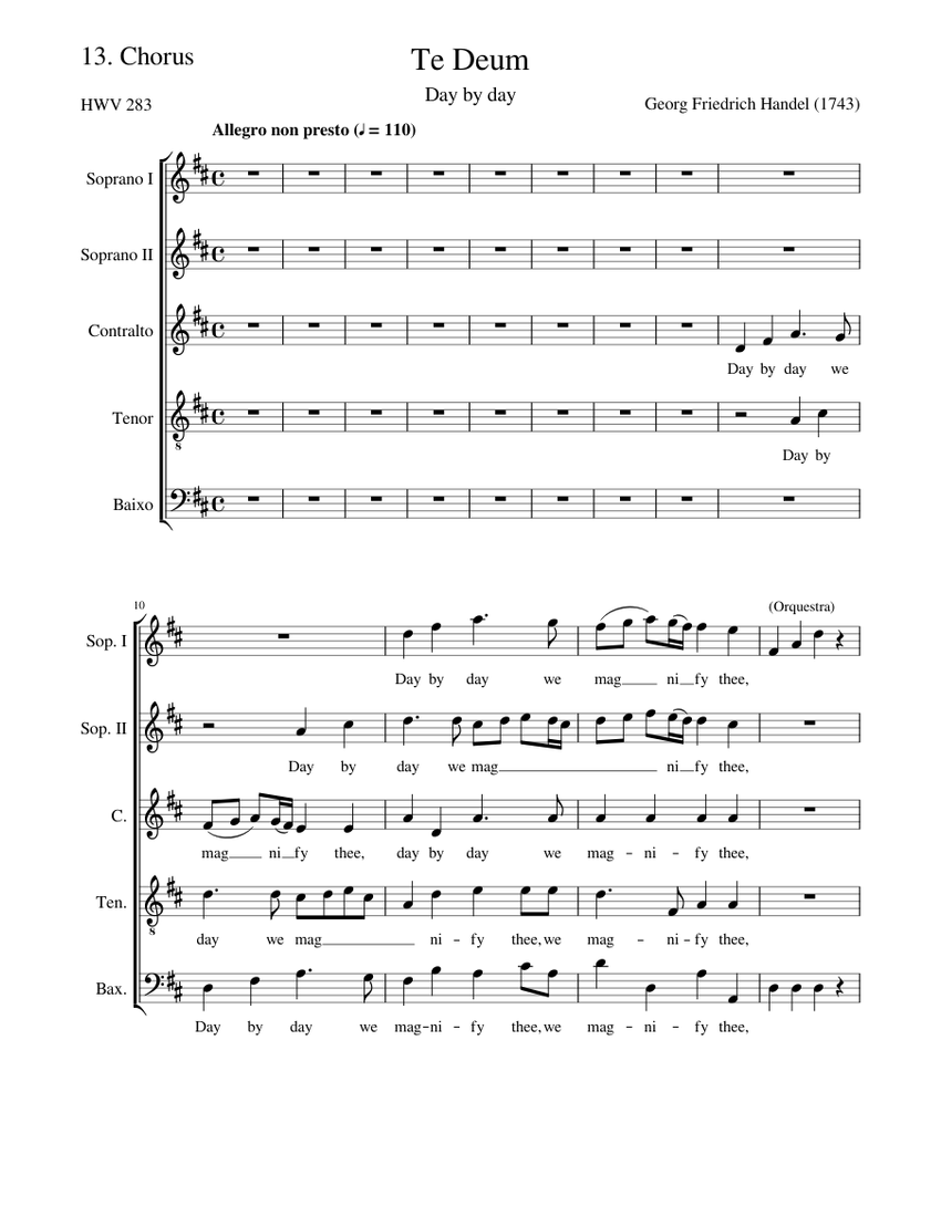 Te Deum 13 Sheet music for Soprano, Alto, Tenor, Bass voice (Choral ...