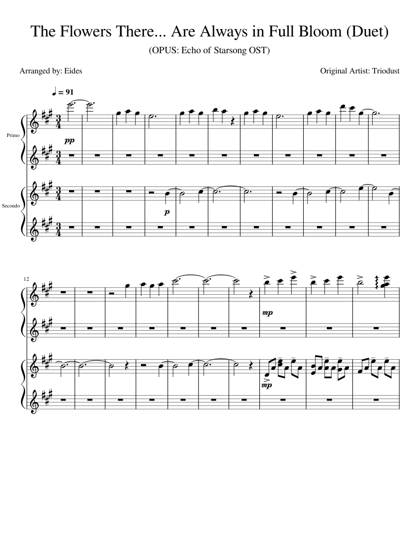 OPUS: Echo of Starsong OST: The Flowers There... Are Always in Full ...