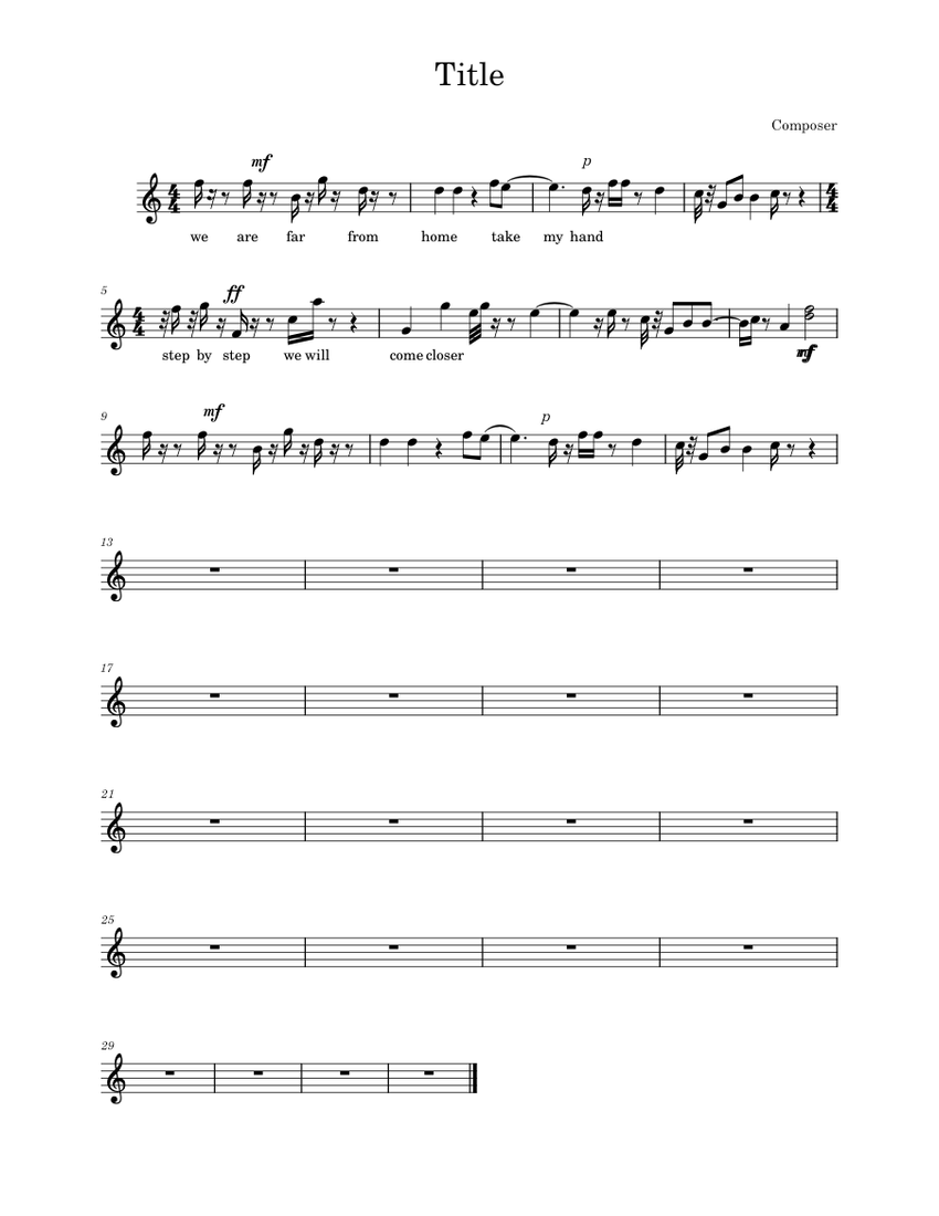 Song writing assignment Sheet music for Piano (Solo) Easy | Musescore.com