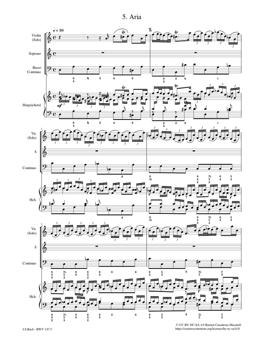 Herz und Mund und Tat und Leben, BWV 147 / Mvt. 5 – Johann Sebastian ...