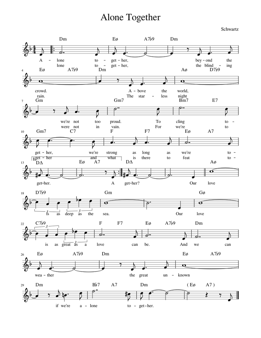 Alone together – Fall Out Boy Alone Together Sheet music for Piano ...