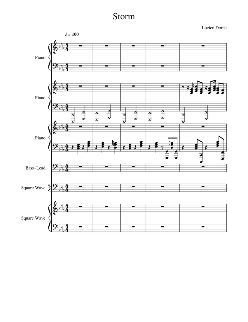 Storm Sheet music for Piano (Mixed Ensemble) | Musescore.com