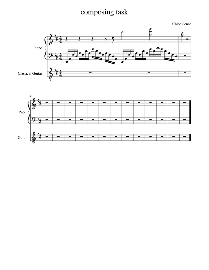 composing_task Sheet Music for Piano, Guitar (Mixed Duet) | MuseScore.com