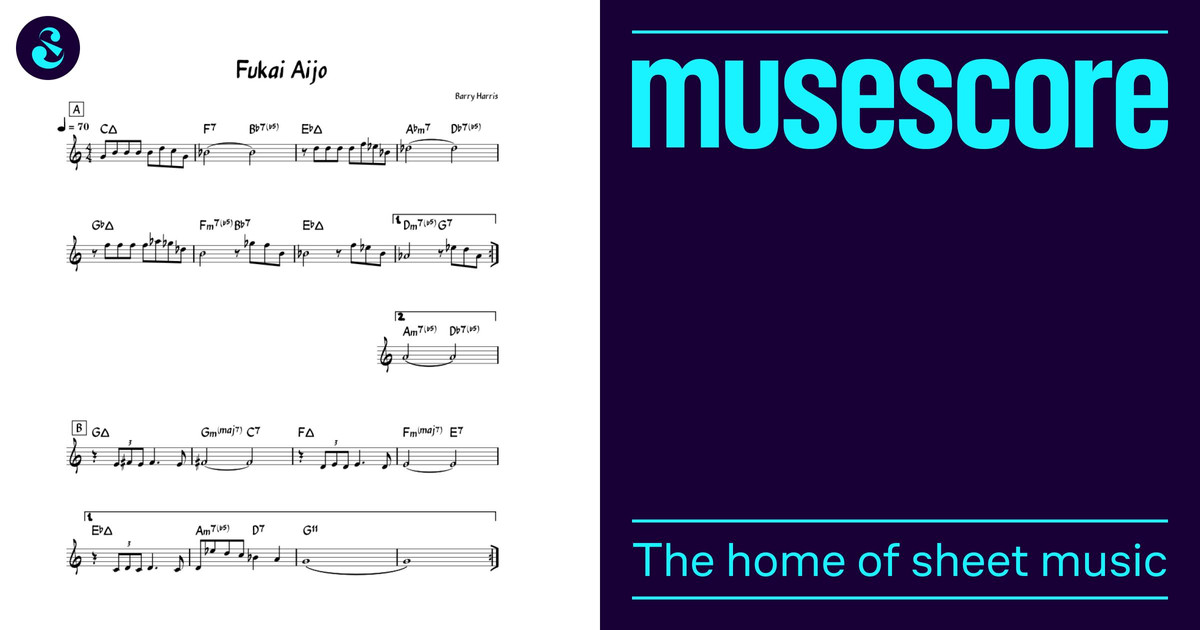 Fukai Aijo – Barry Harris Sheet Music with Chords for Piano (Solo) Easy ...