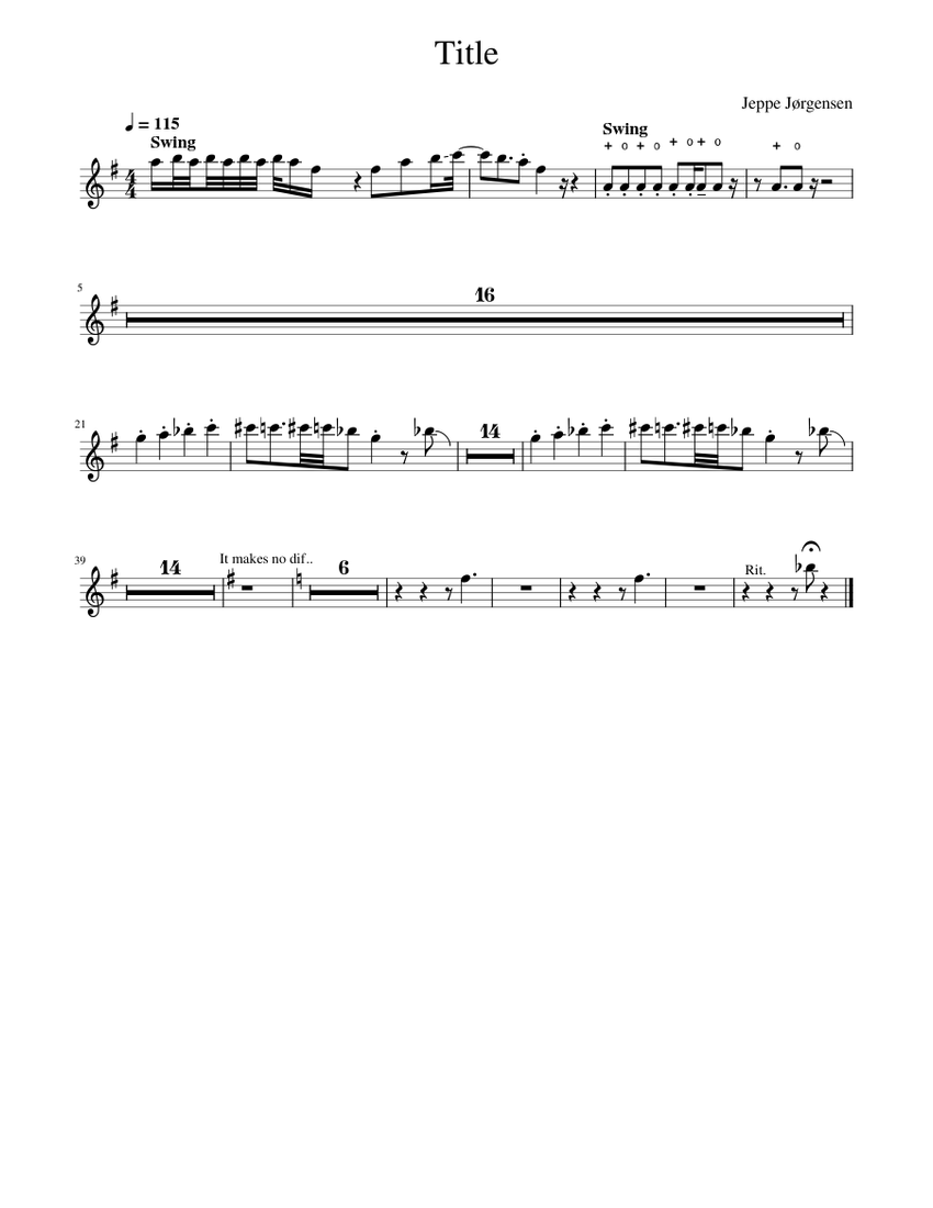 It don't mean a thing - Trumpet 1 Sheet music for Trumpet in b-flat ...